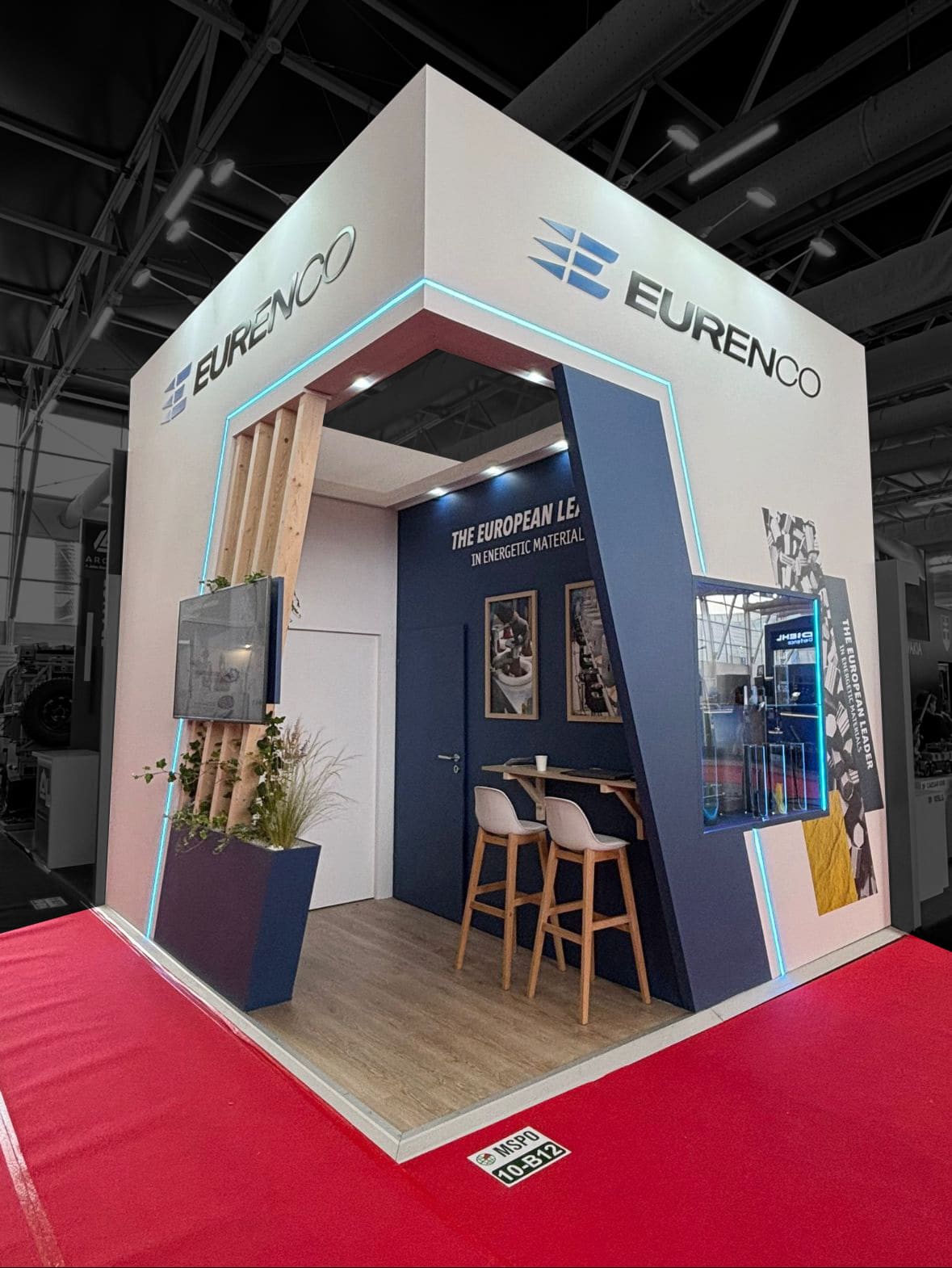 Creation of a custom-made booth for Eurenco at the MSPO trade show